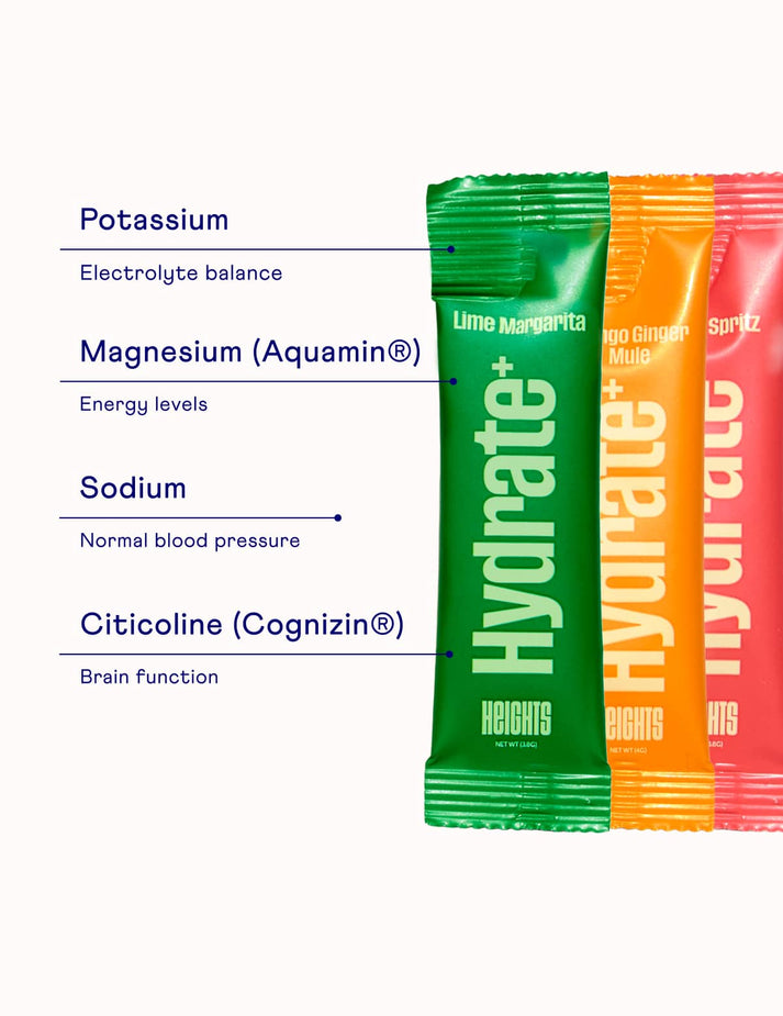 Heights’ Hydrate⁺ – Science-Backed Electrolyte For Your Body & Brain